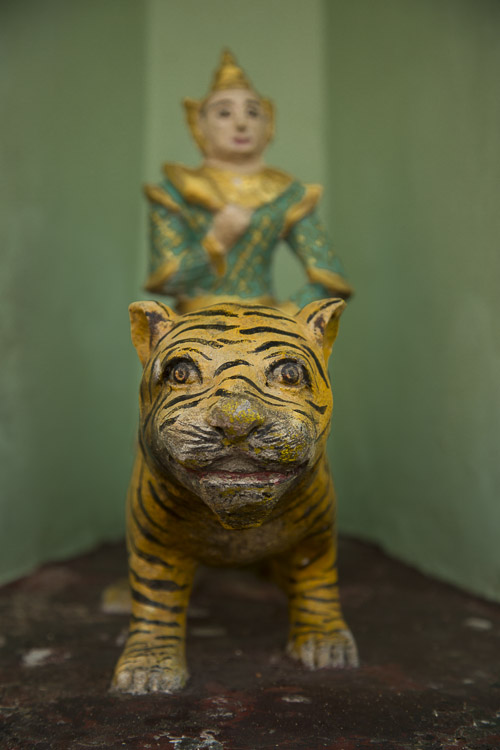 Nat on a tiger, Shwedagon, Yangon, Myanmar | Little Yak